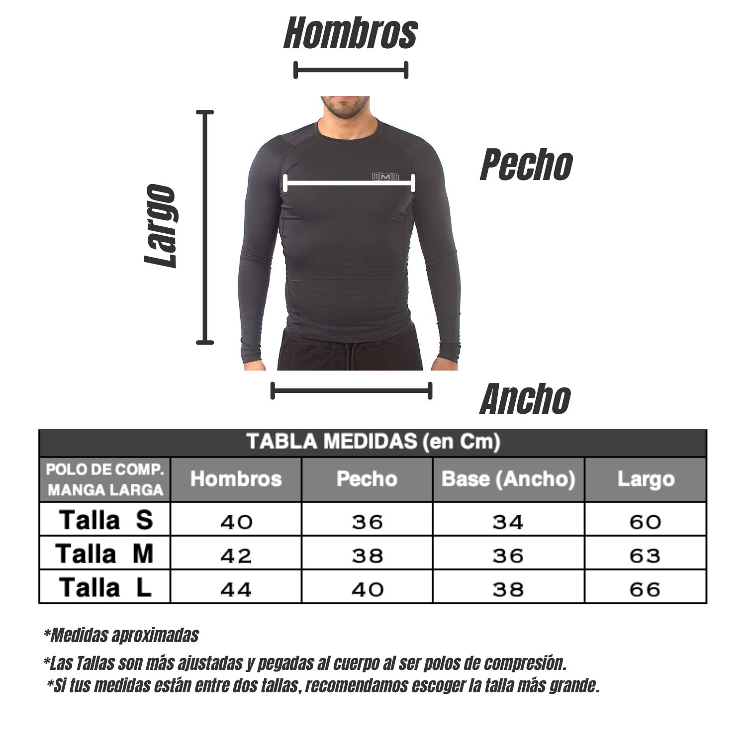 Polo de Compresión Manga Larga color Blanco – Muscle Museum